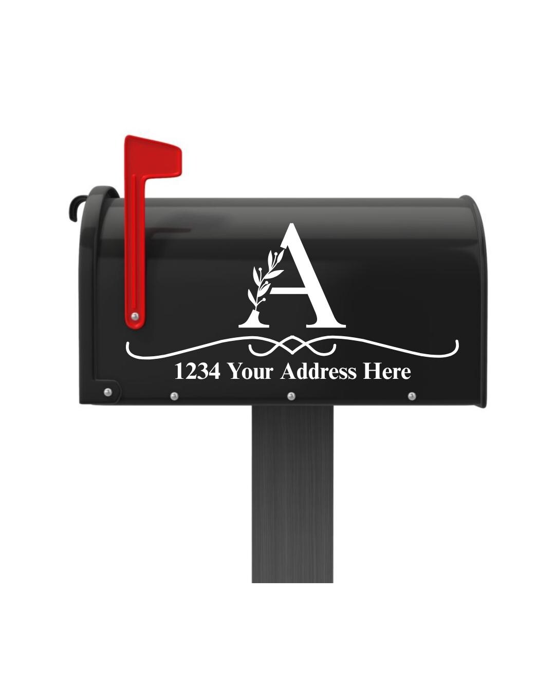 Mailbox Vinyl Decal With Custom Initial - Etsy