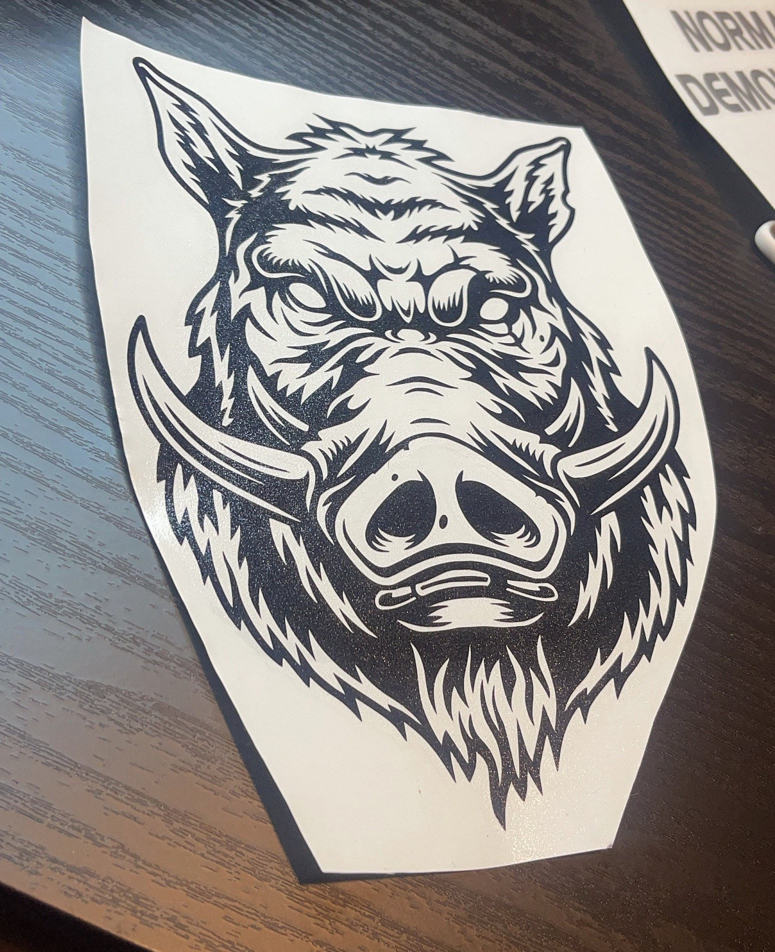 Wild Boar Vinyl Decal Sticker Room or Wall Decoration Car and Window ...