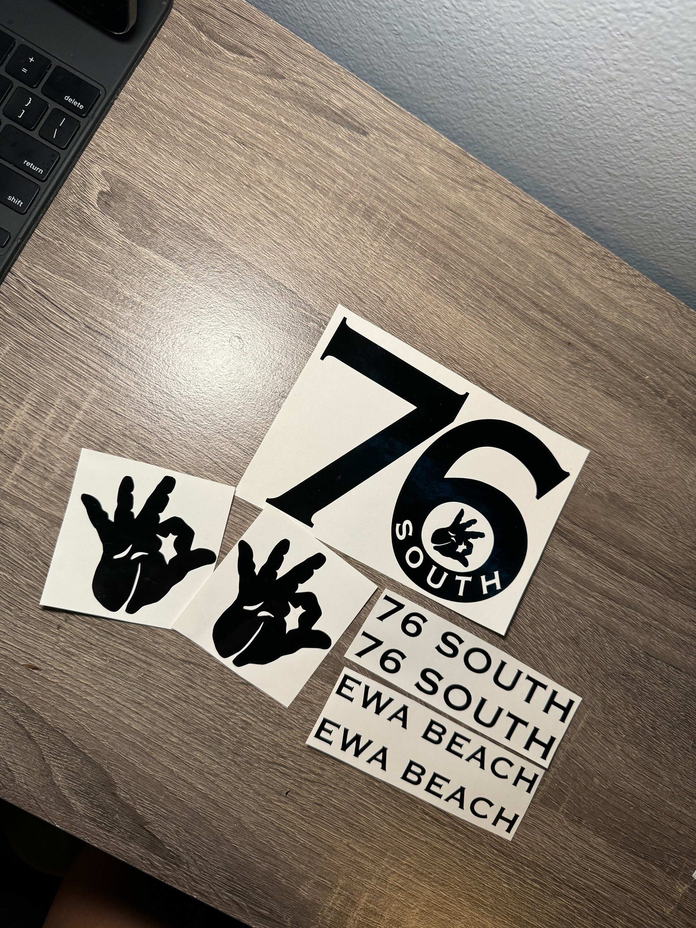 Ewa Beach 76 South Mini Sticker Bundle Set Sizes Hard Hat Hydro Flask ...