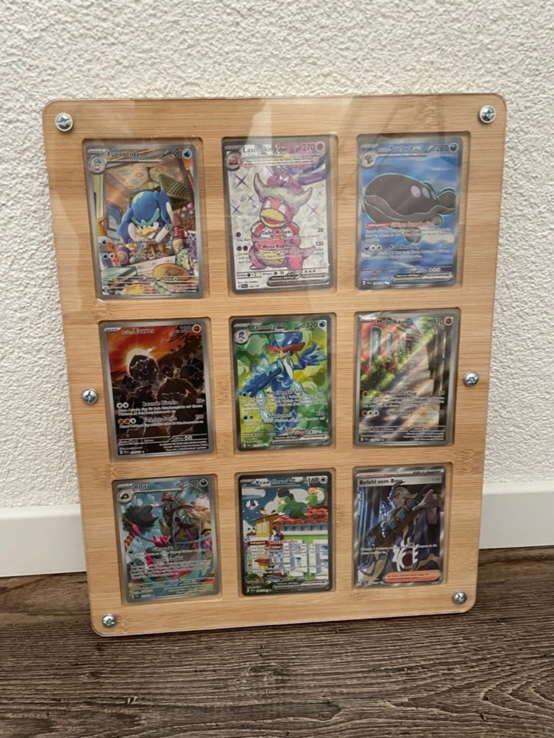 Pokémon Trading Card Frame for 9 Cards With Plexiglass Protection ...