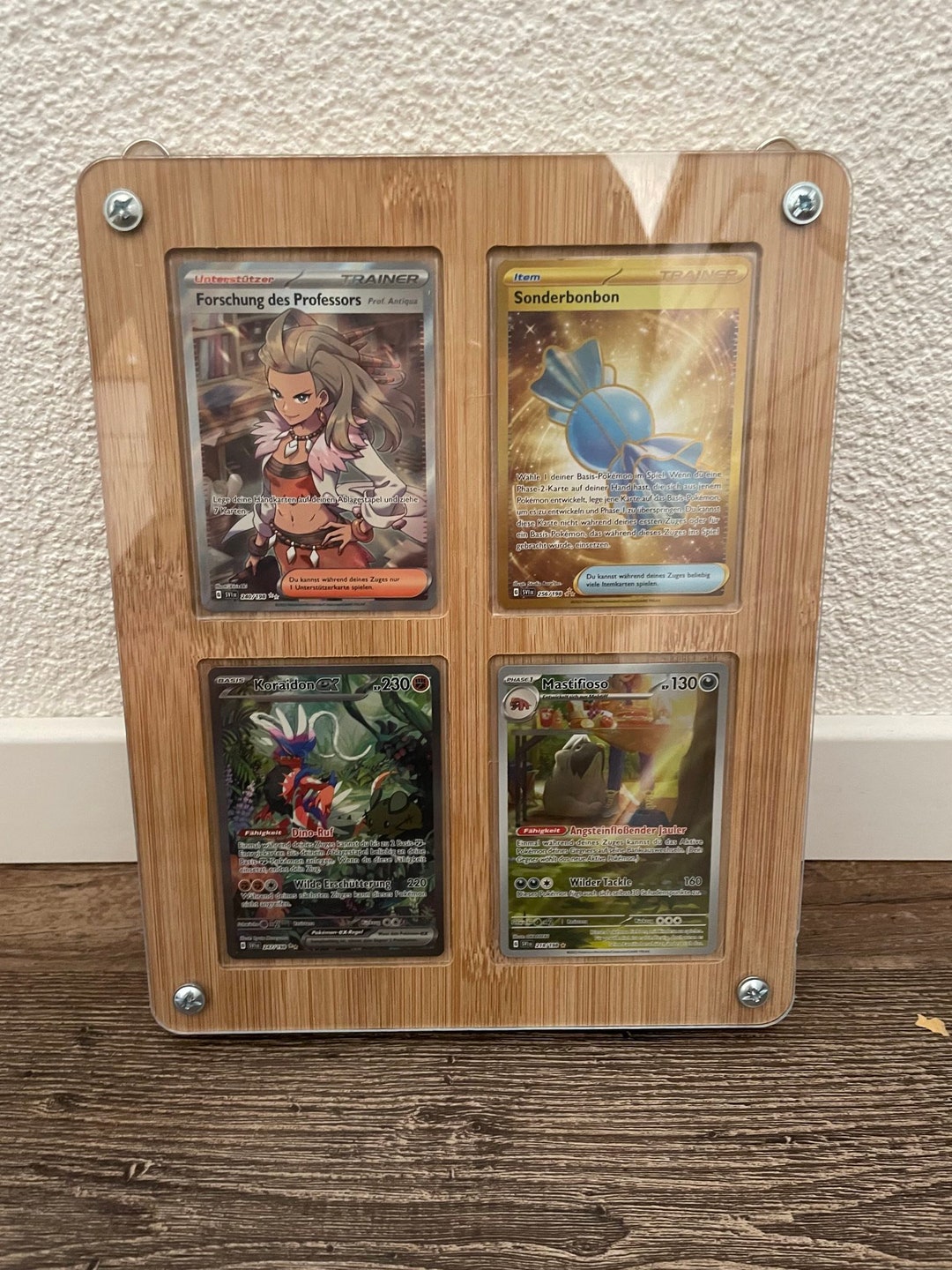 Pokémon Trading Cards Frame for 4 Cards With Plexiglass Protection ...