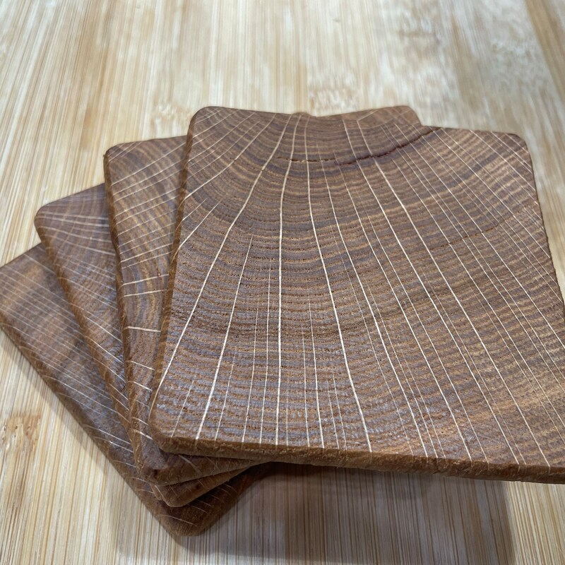Oak Coasters - Etsy