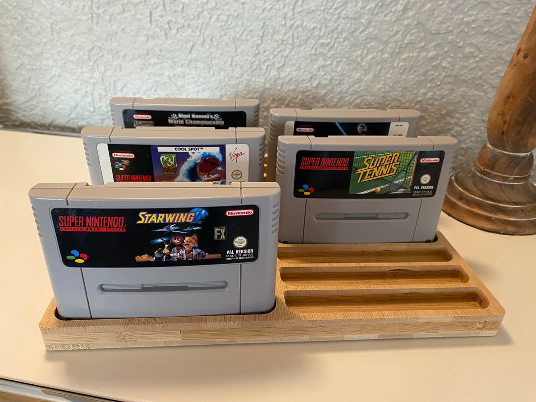 Wooden Module Stand for 20 SNES Super Nintendo Cartridge Games PAL - Etsy