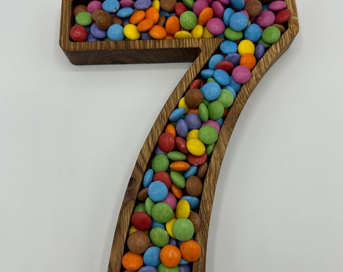 Number 7 Children's Birthday Snack Plate Candy Decorative Plate Serving ...