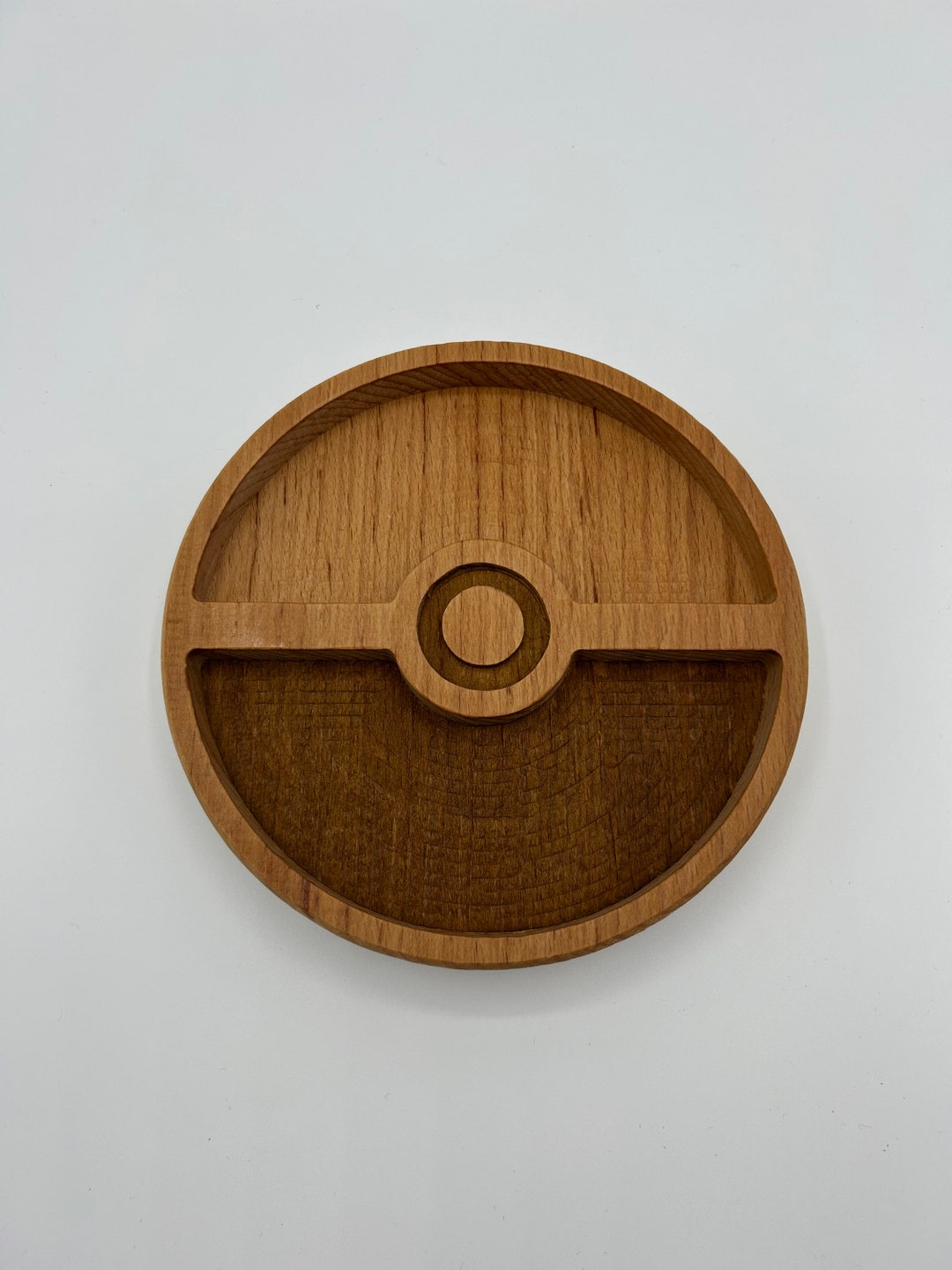 Beech Wood Pokeball Snack Plate Perfect for Pokemon Fans Kick Pokemon ...