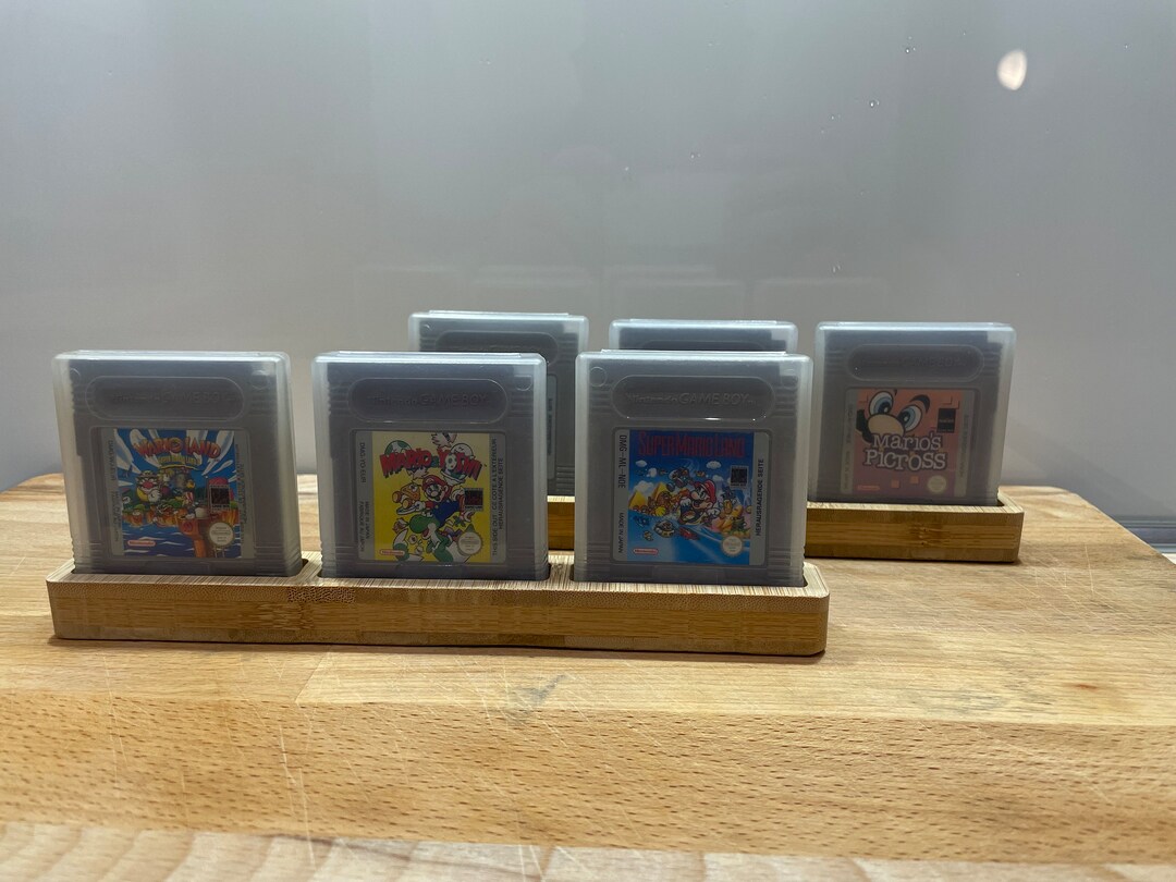 2x Nintendo Gameboy Display Stand for 3 Games Each in Protective Case ...