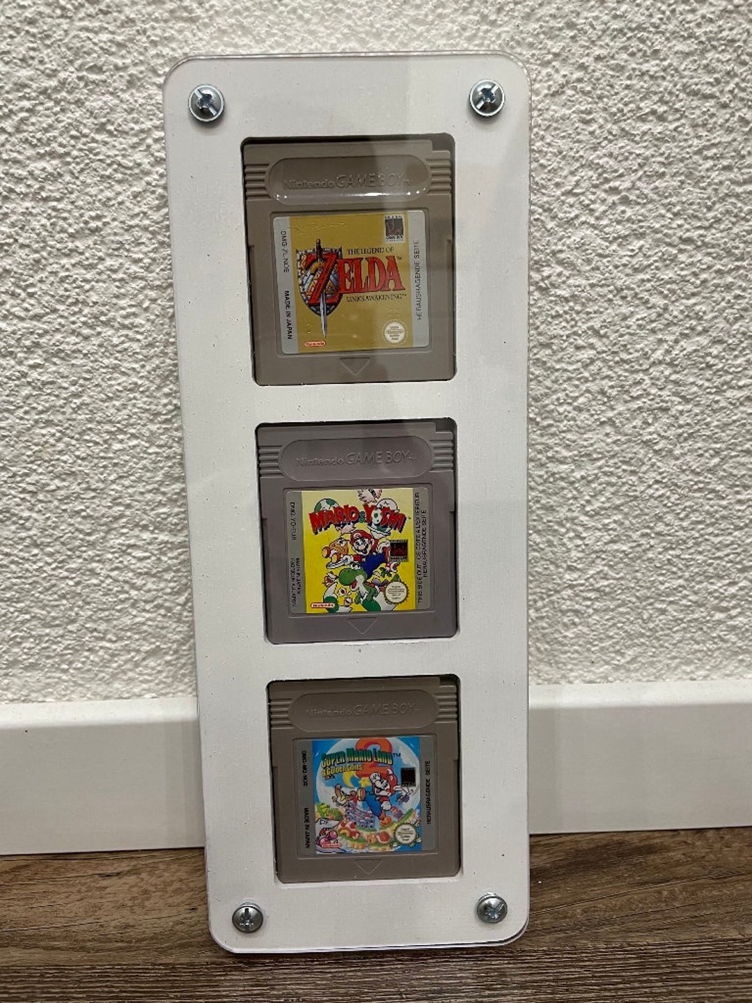 3 Nintendo Gameboy Games Holder Collector Frame With Plexiglass ...