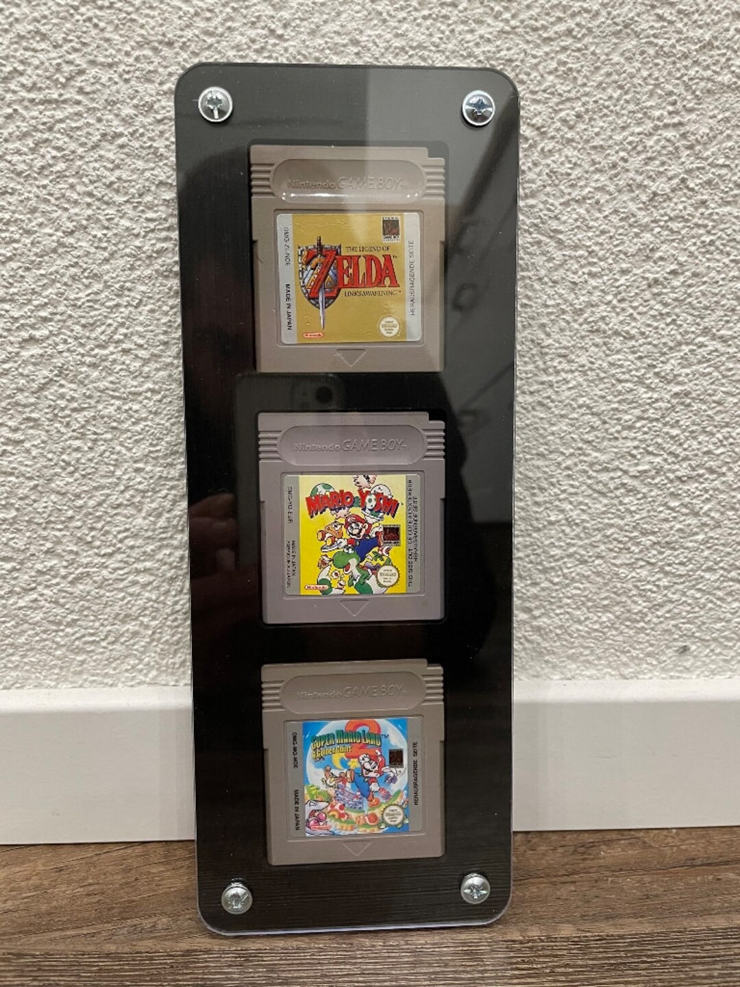Gameboy Frame for 3 Nintendo Gameboy Games in Black Holder - Etsy