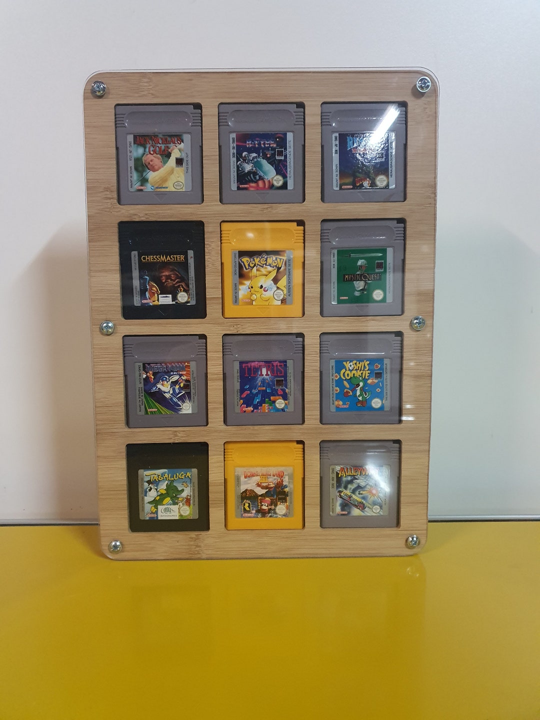 12 Nintendo Gameboy Games Holder Collector Frame With Plexiglas ...