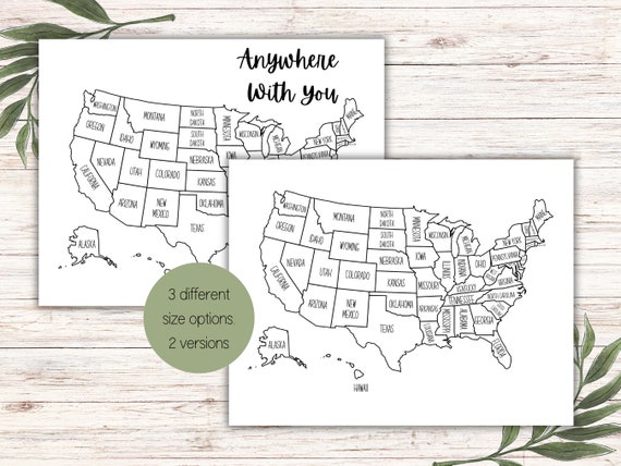 Usa Map Coloring Page A Free Travel Coloring Printable