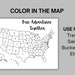 USA Travel Tracker Map: Coloring Page, State Initials (digital Download ...