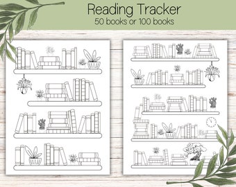 100 Book Reading Challenge Template, Reading Tracker, Reading Log ...
