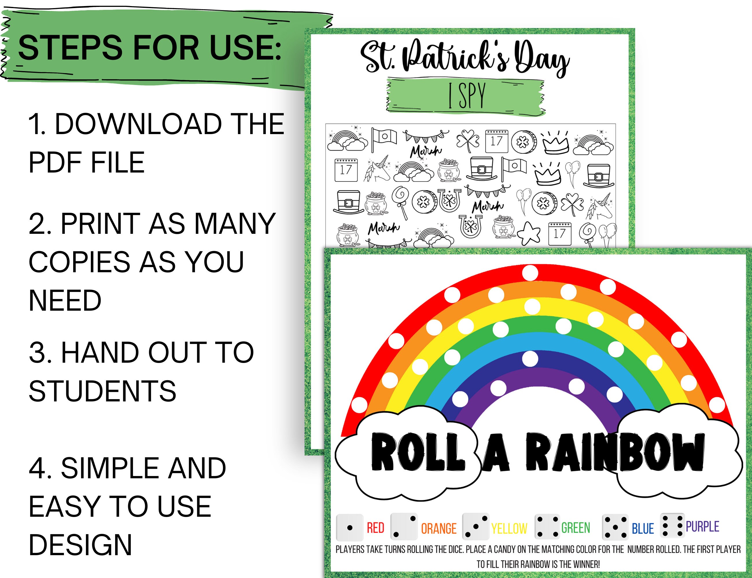 St Patricks Day Printable Games, St Patricks Game Bundle, St Patricks ...
