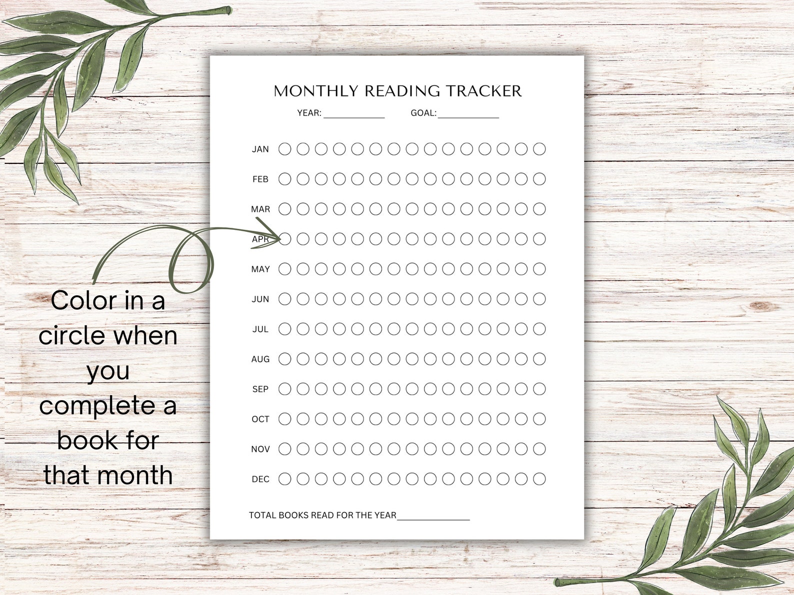 Monthly Reading Log Printable, Monthly Reading Tracker, Book Count ...