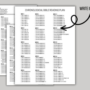 Chronological Bible Reading Plan: 1 Year Tracker (digital Download) - Etsy