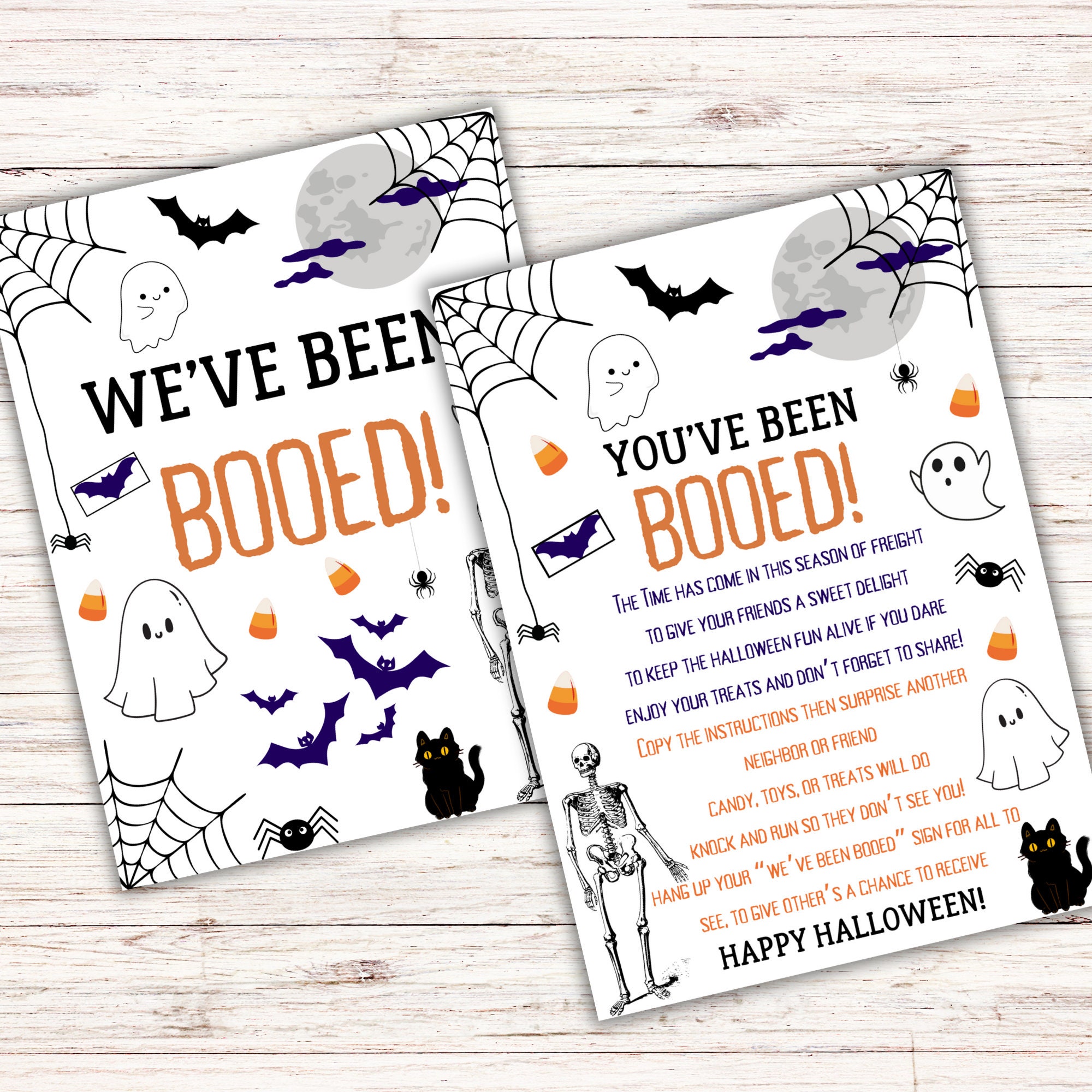 You've Been Booed Halloween Sign: Printable Game (instant Download) - Etsy