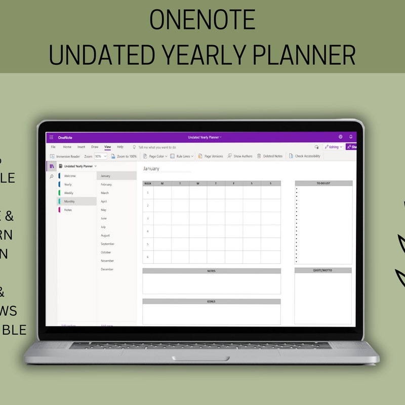Onenote Template - Etsy