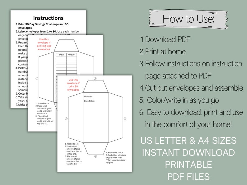 30 Day Saving Challenge, Savings Tracker, Money Challenge, 465 in 100 ...