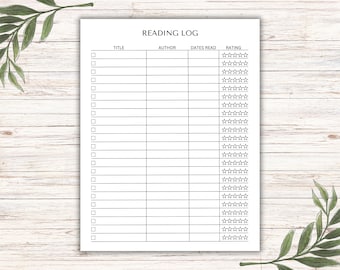 Reading Challenge Tracker Book Challenge Printable Book - Etsy