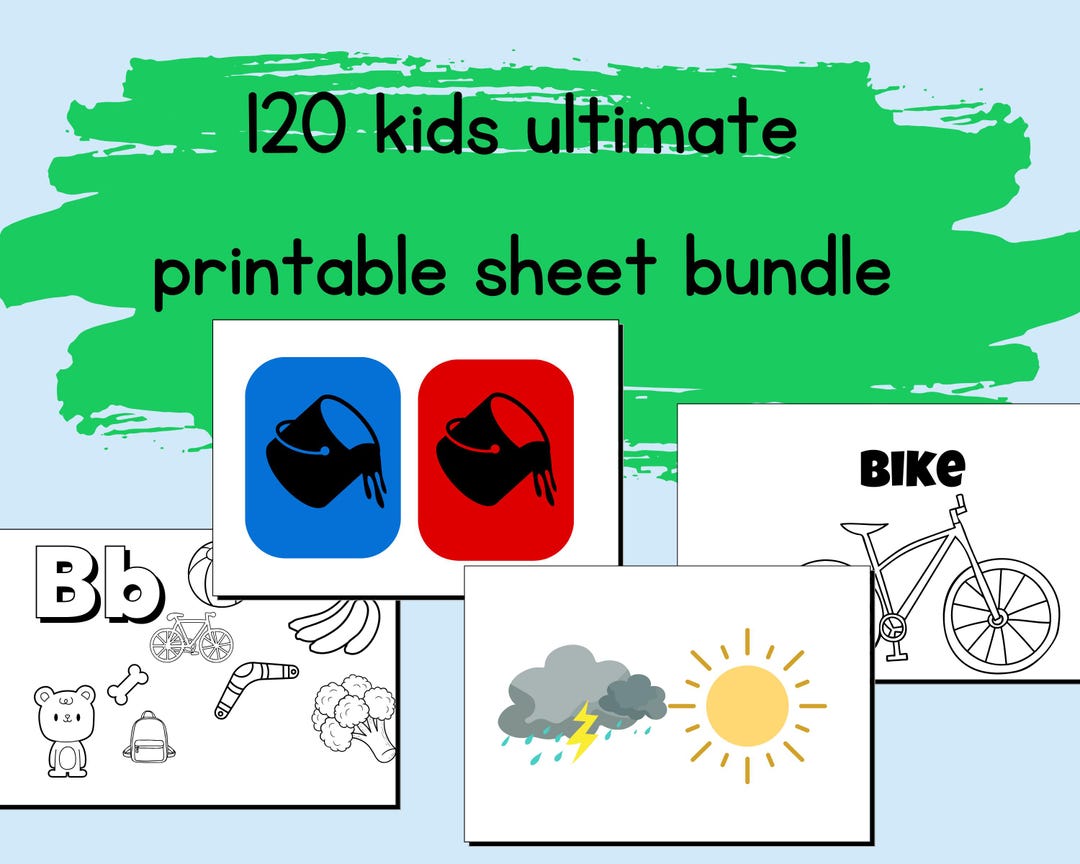120 Ultimate Kids Printable Busy Book Sheets - Etsy