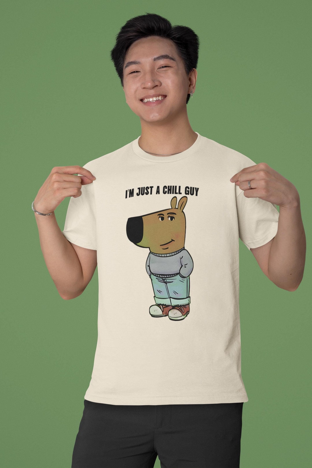 Chill Guy Dog Meme T-shirt: Tiktok Viral Funny Tee - Etsy