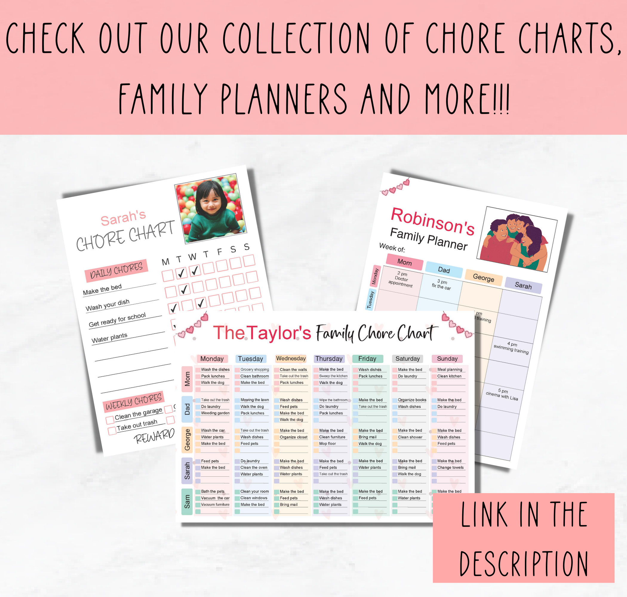 Editable Allowance Chore Chart for Kids With Photo, How You Can Earn ...