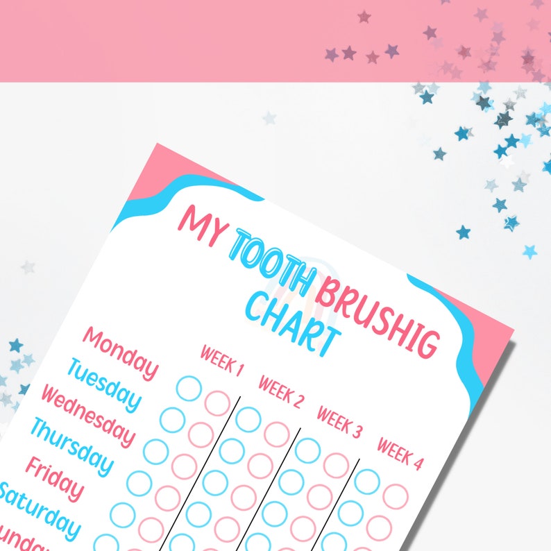My Tooth Brushing Chore Chart Printable Habit Tracker for - Etsy