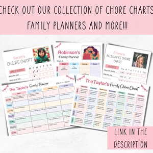 Weekly Family Planner Editable Family Calendar Family - Etsy