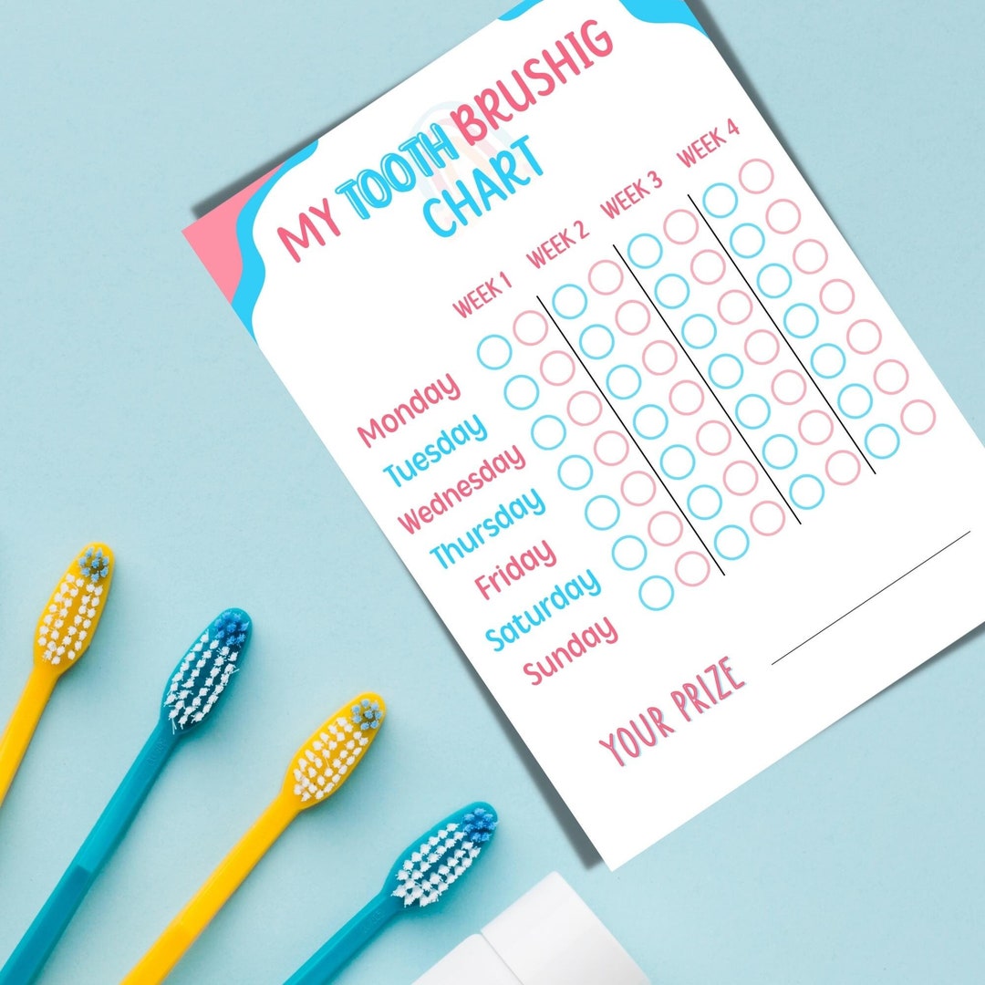 My Tooth Brushing Chore Chart Printable, Habit Tracker for Kids ...