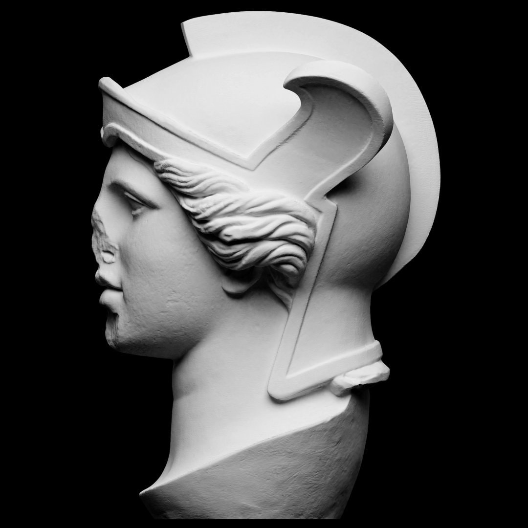 HANDPAINTED Athena Parthenos Head - RESIN REPLICA - Phidias Sculpting ...
