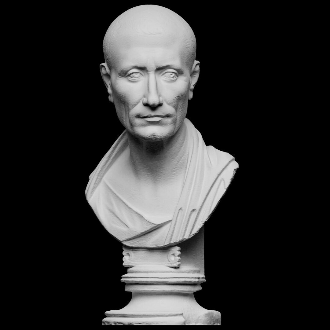 HANDPAINTED Portrait of Julius Caesar, the Green Caesar - RESIN REPLICA ...
