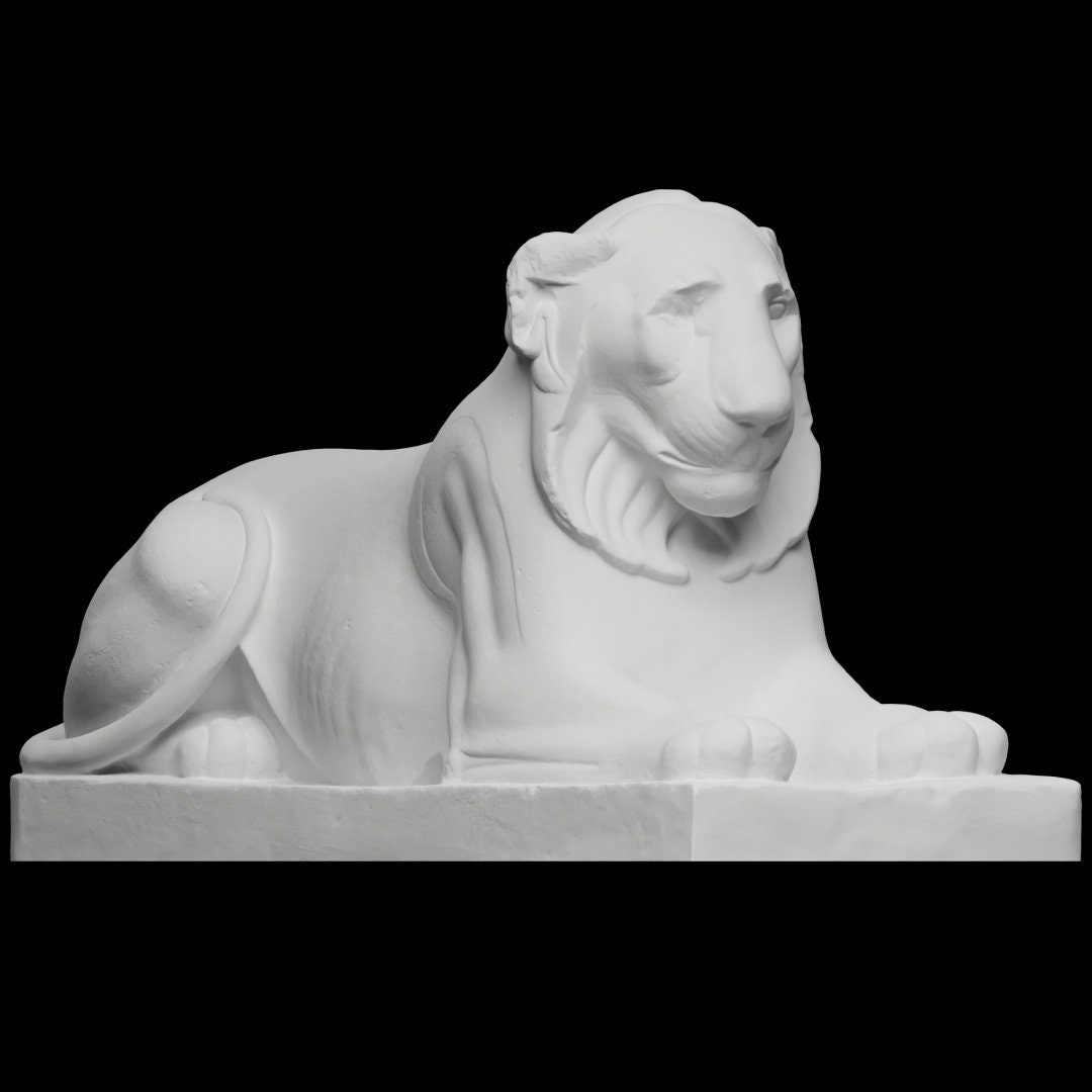 HANDPAINTED Reclining Lion - RESIN REPLICA - Temple of Isis, Ptolemaic ...