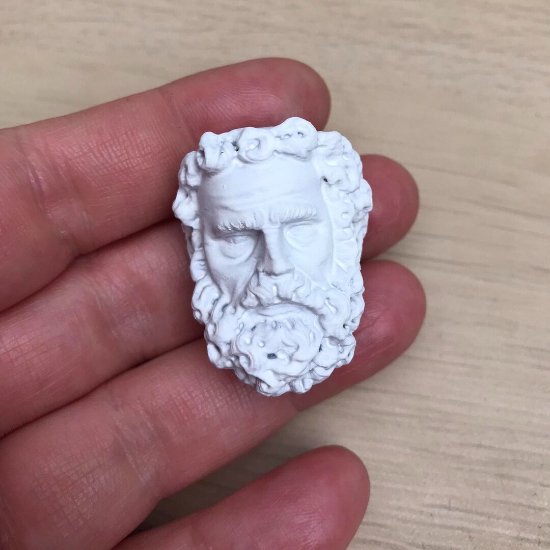 MAGNET of Bearded Man's Head - Fridge Magnets With Ancient Design for ...