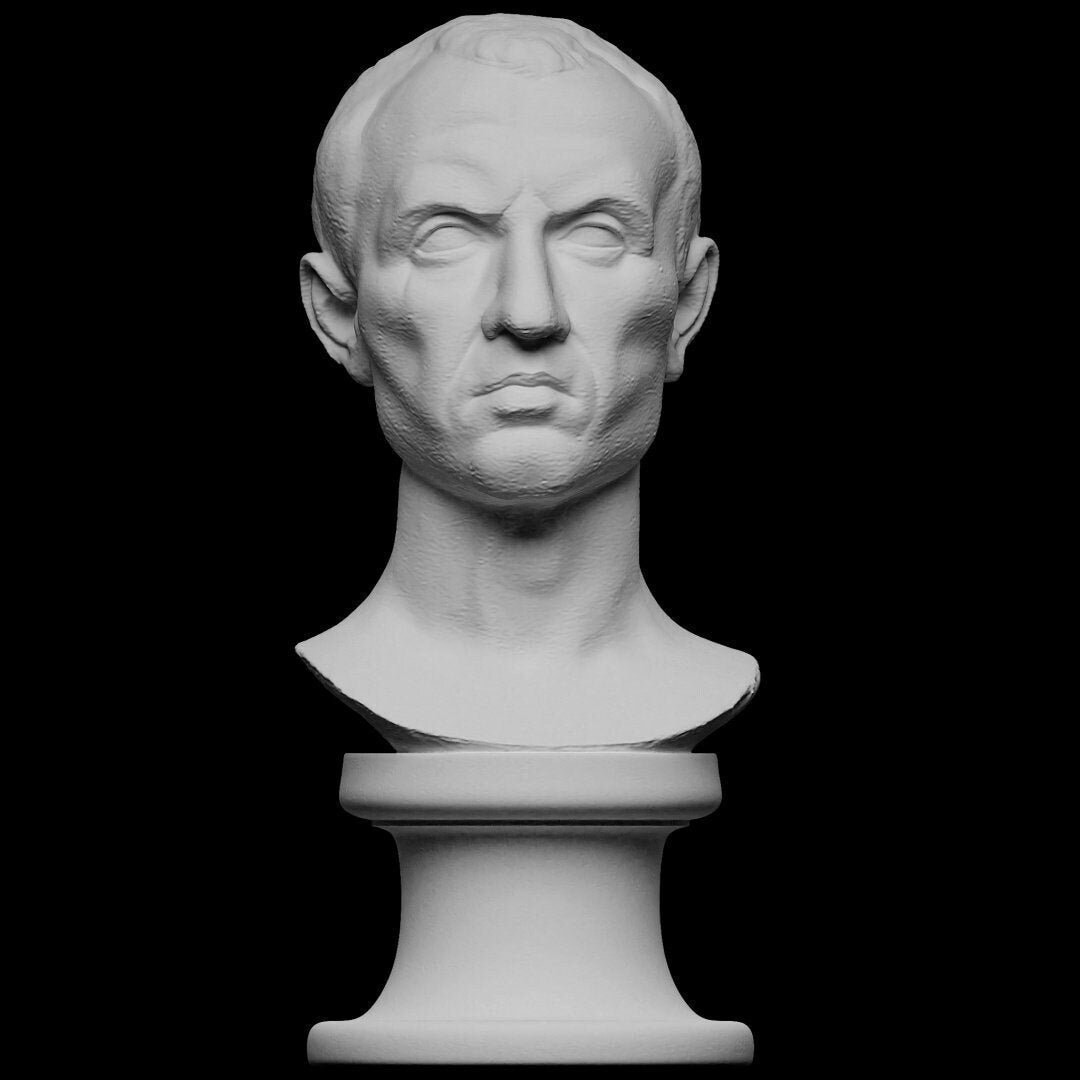 HANDPAINTED Gaius Julius Caesar Bust - RESIN REPLICA - Iconic Bust of ...