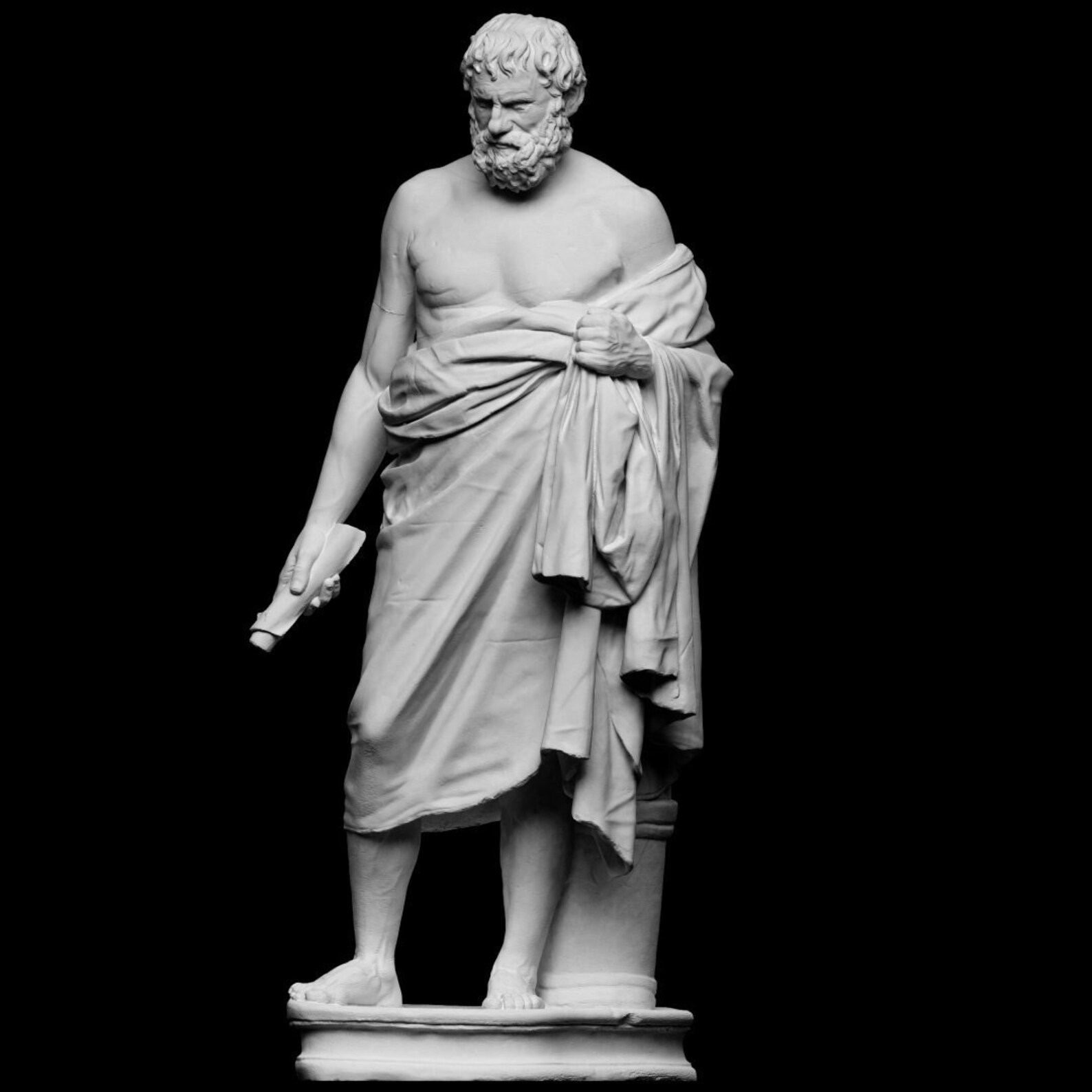 HANDPAINTED Statue of an Unknown Cynic Philosopher, Menippus of Gadara ...