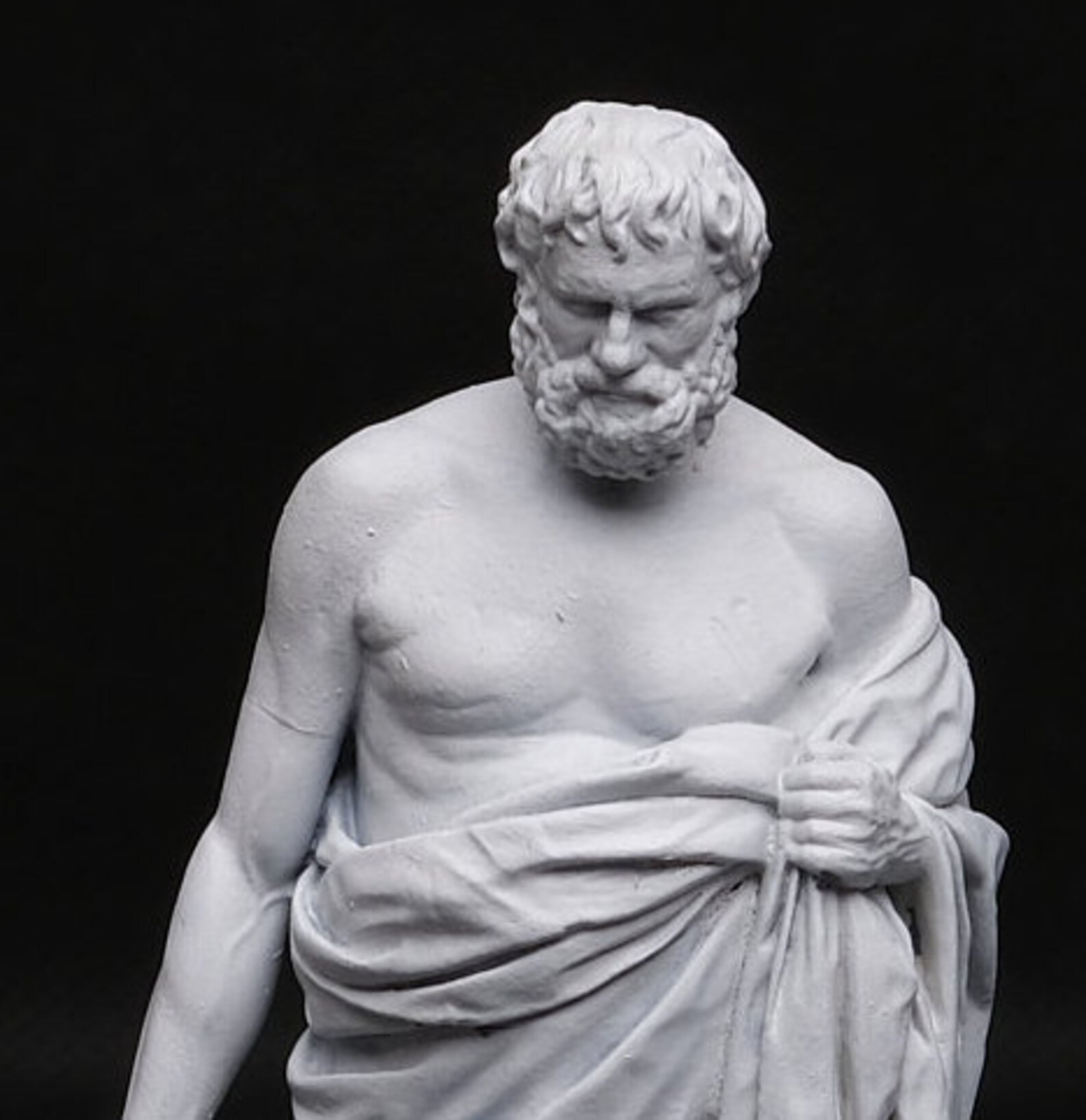 HANDPAINTED Statue of an Unknown Cynic Philosopher, Menippus of Gadara ...