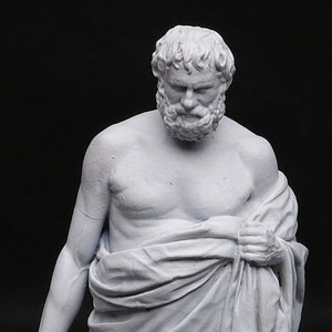 HANDPAINTED Statue of an Unknown Cynic Philosopher, Menippus of Gadara ...