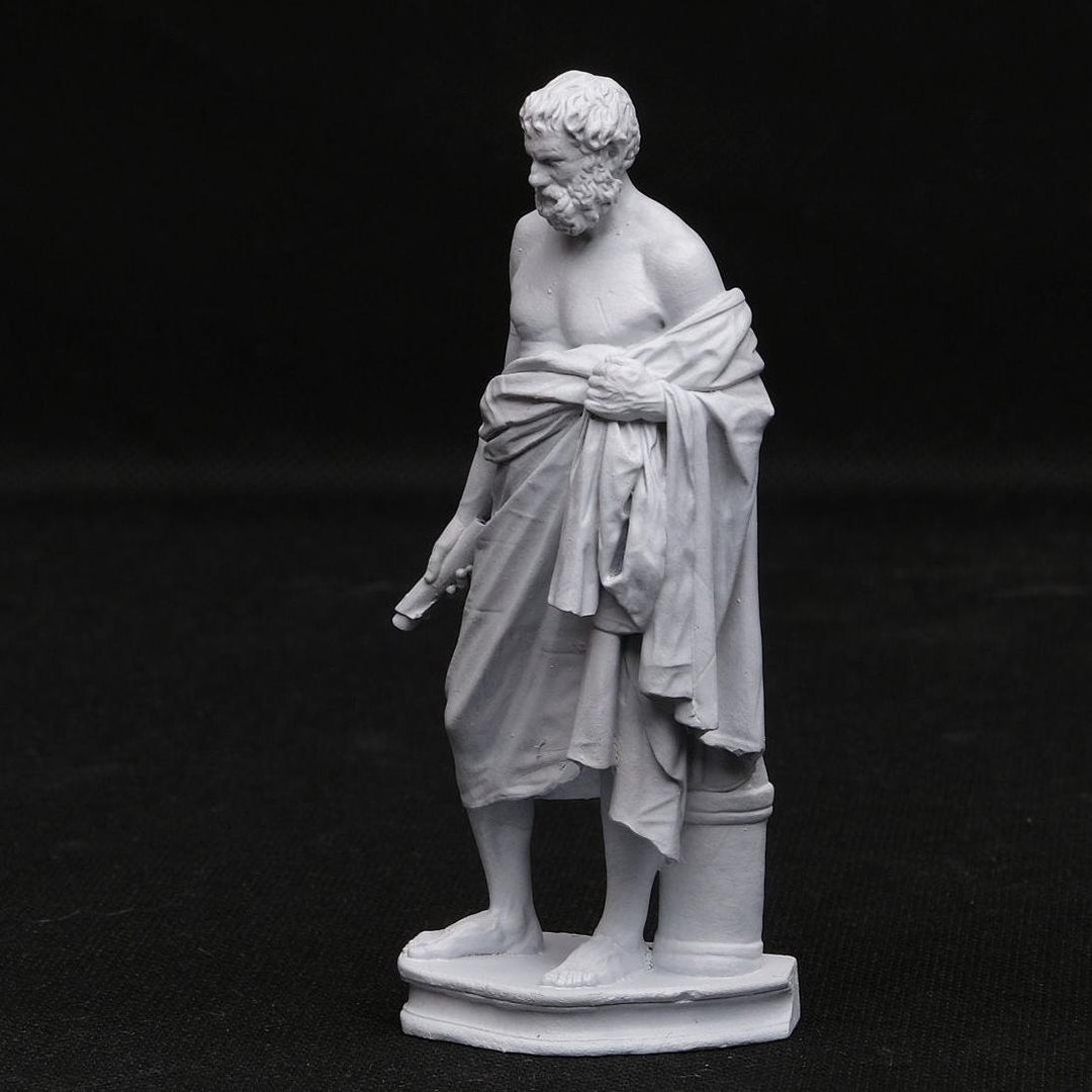 HANDPAINTED Statue of an Unknown Cynic Philosopher, Menippus of Gadara ...