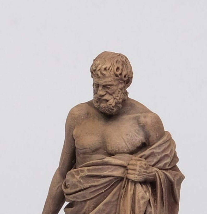 HANDPAINTED Statue of an Unknown Cynic Philosopher, Menippus of Gadara ...