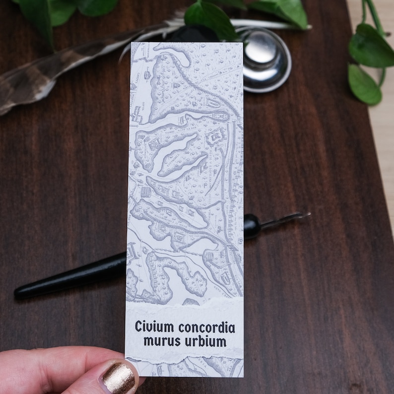 Map of Ancient Rome With Latin Quote Bookmark for the Classical Fine ...