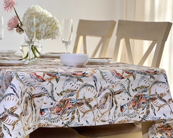 Vintage Pheasant Bird Tablecloth – Waterproof French Style Dining Party ...