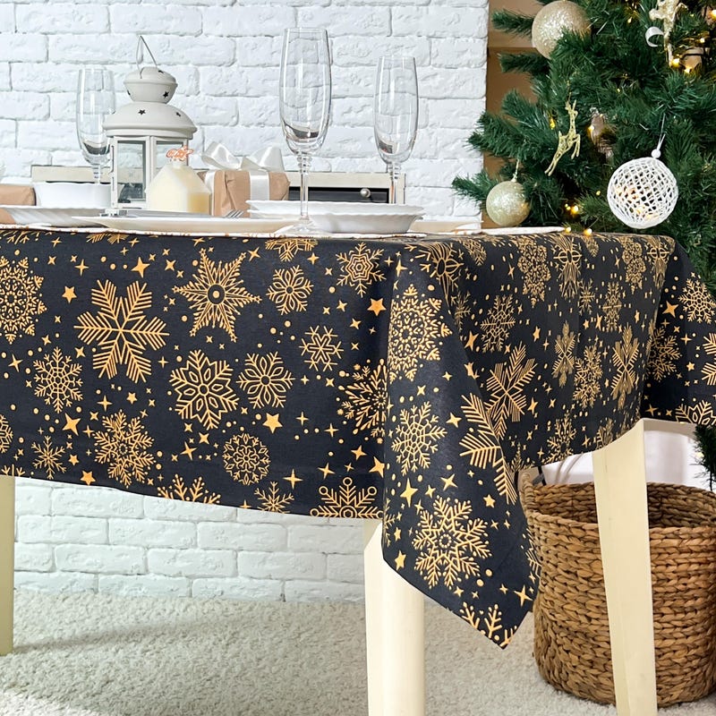 Snowflake Tablecloth - Etsy