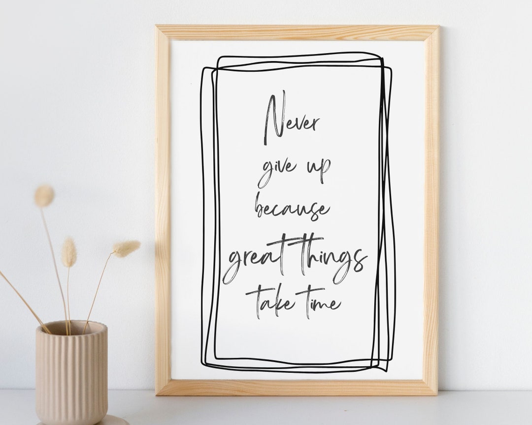 Never Give up Poster Template / Motivational Poster / Office Decoration ...