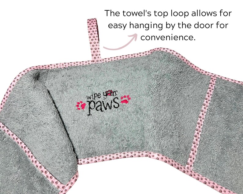 Dog Paw Drying Towel - 100% Cotton Towel - Wipe Your Paws - Etsy