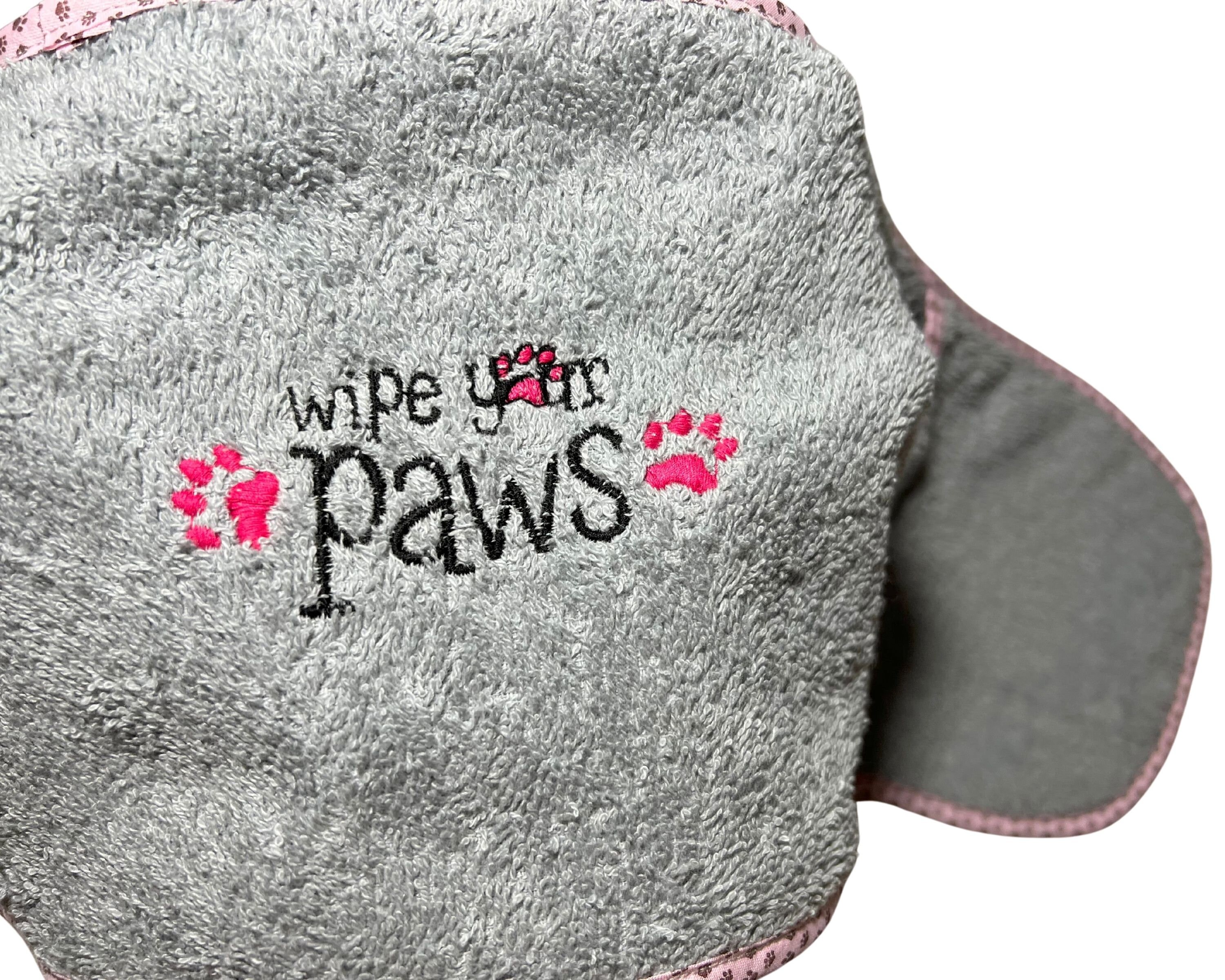 Dog Paw Drying Towel - 100% Cotton Towel - Wipe Your Paws - Etsy