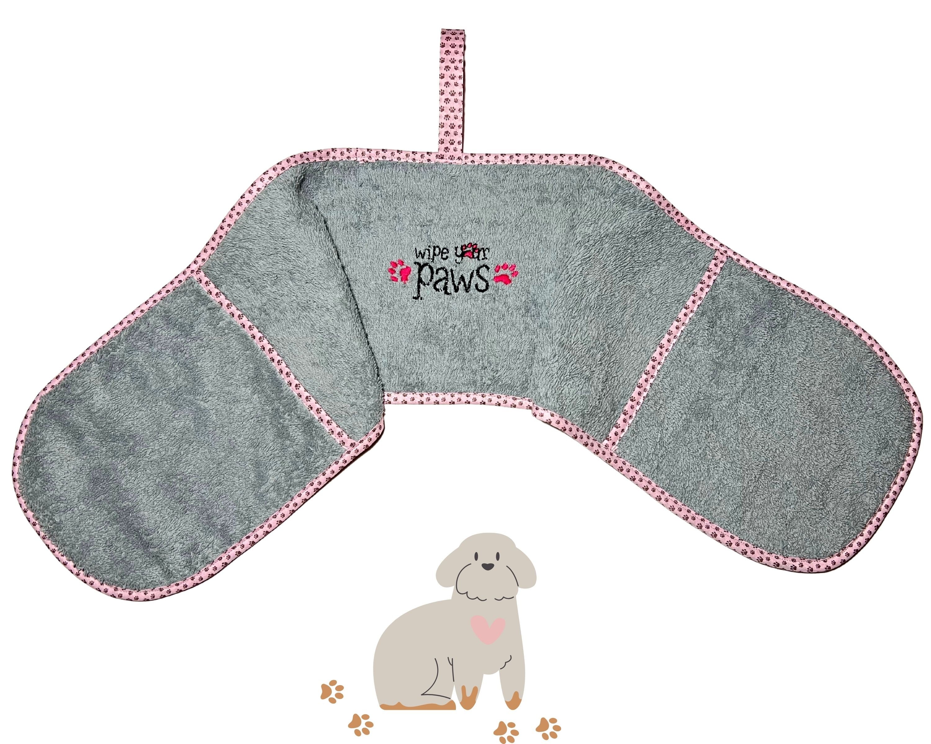 Dog Paw Drying Towel - 100% Cotton Towel - Wipe Your Paws - Etsy