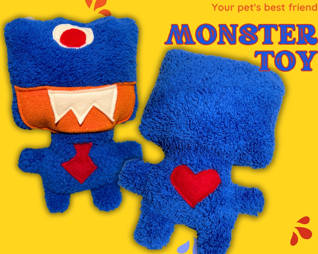 Monster Snuffle Dog Toy With Hidden Treat Pocket | Interactive Squeaky ...