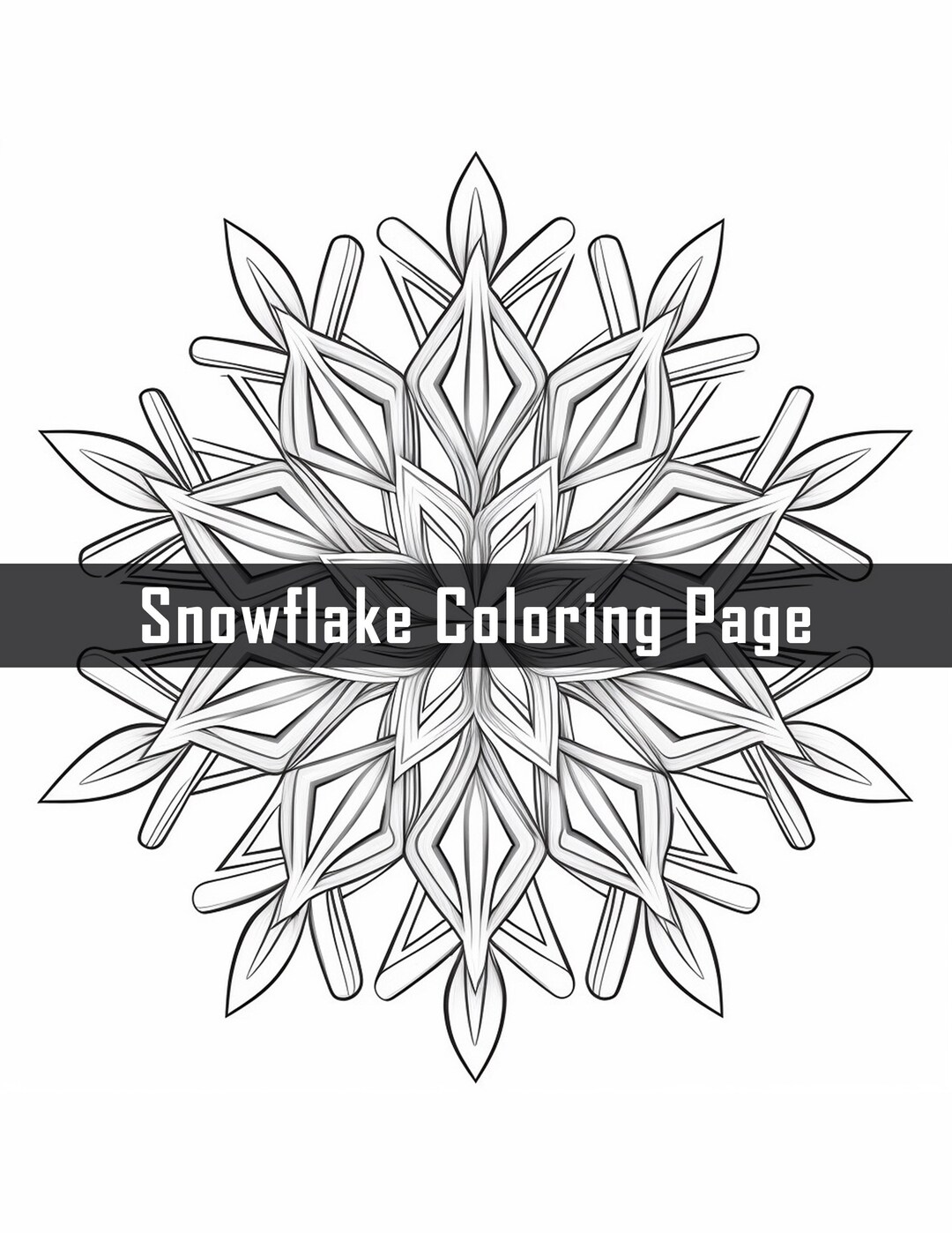 Snowflake Printable Coloring Page - Etsy