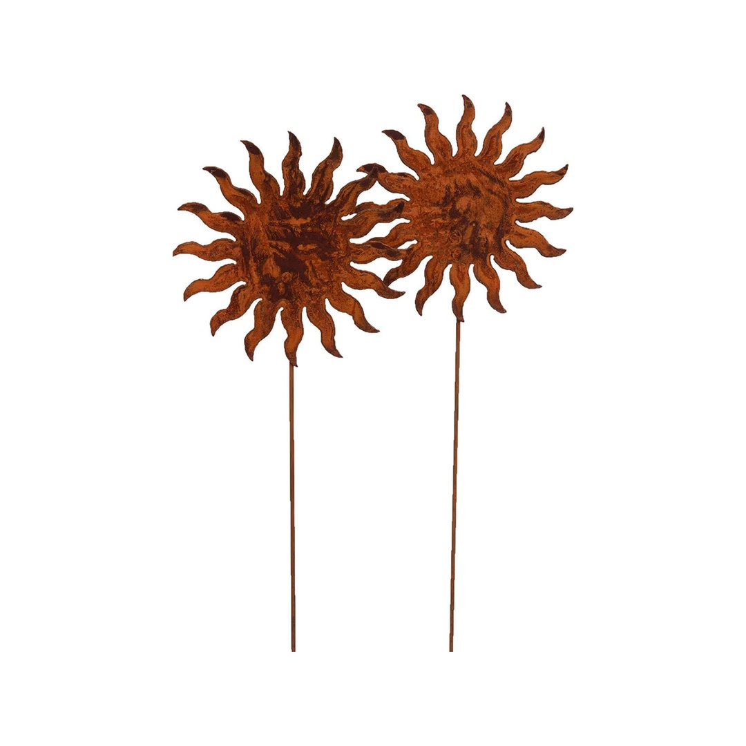 2pcs Garden Plug Sun Bed Plug Pot Plug Rusty Decoration Antique Sun ...