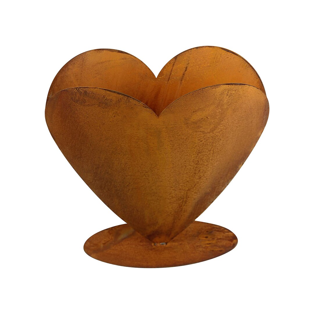 Metal Plant Heart Heart Plant Pot Garden Decoration Heart Rust 30 X 30 ...